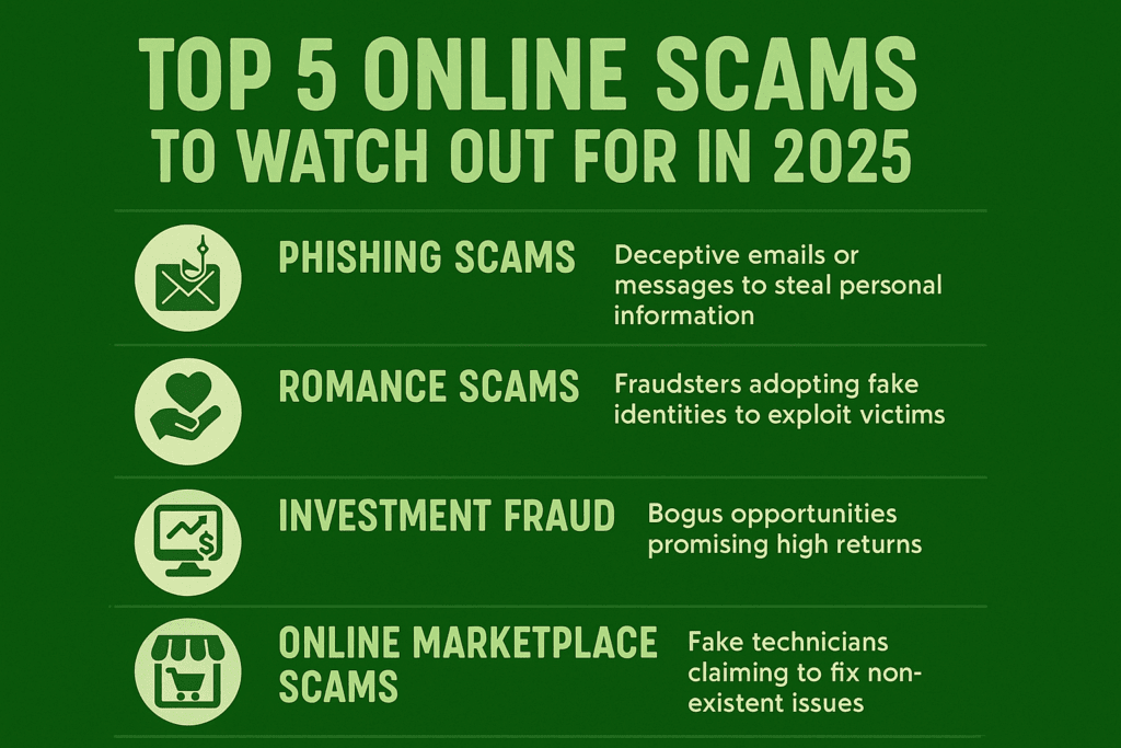 Top 5 Online Scams to Watch Out for in 2025 - Scam Help